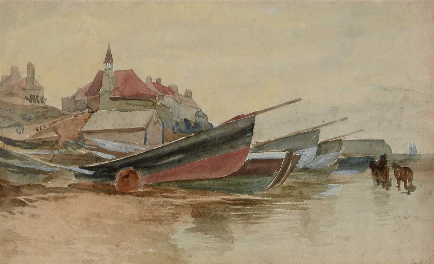 Lot 734 - Attributed to Robert Jobling - watercolour.
