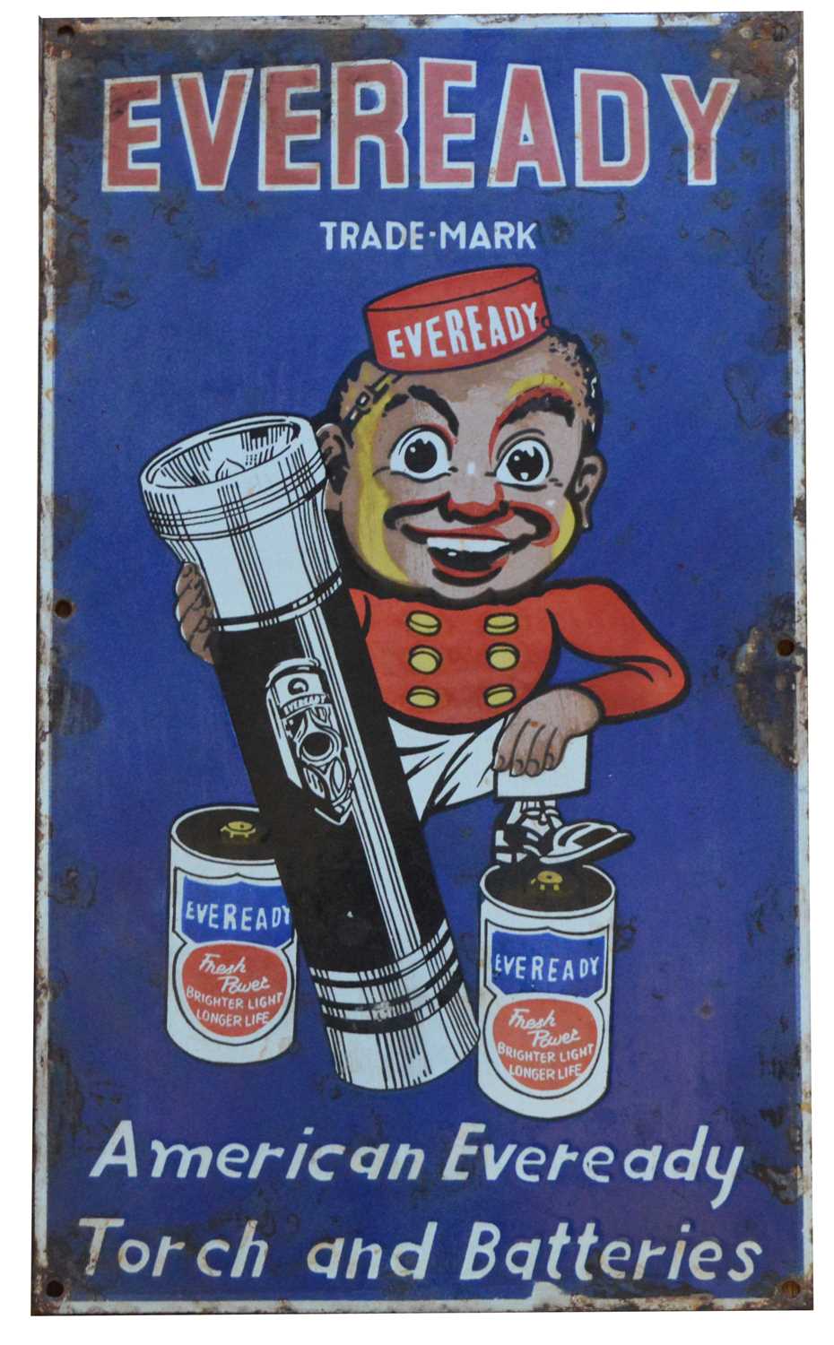 Lot 719 - Eveready enamel advertising sign,