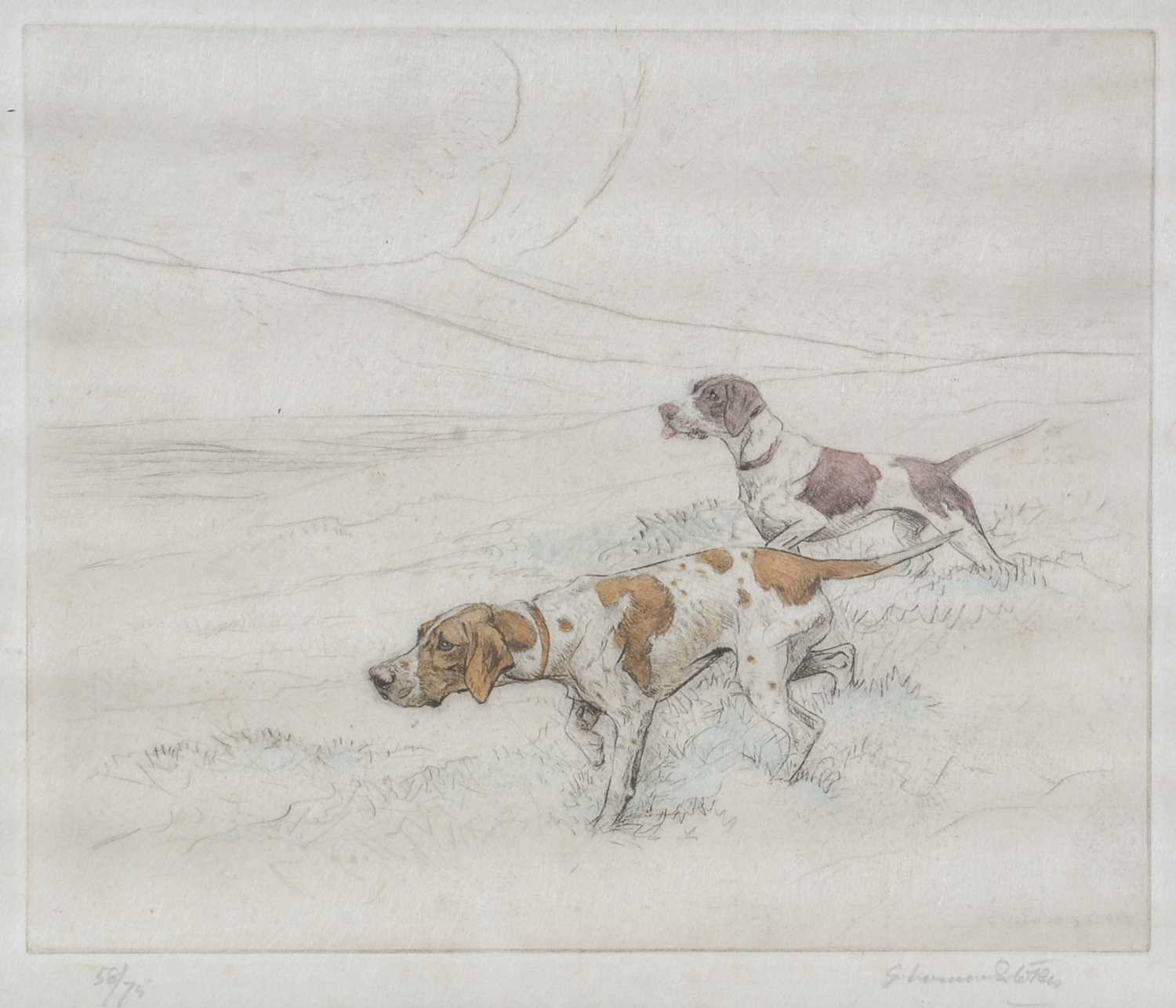 Lot 6 - George Vernon Stokes - Pointers on the Moor
