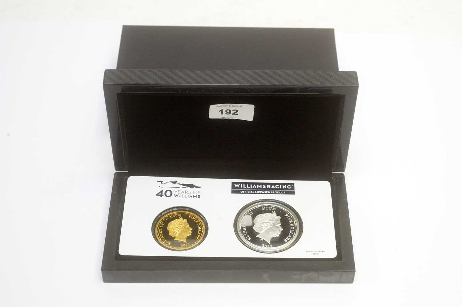 Lot 192 - 40 Years of Williams Racing two coin set,