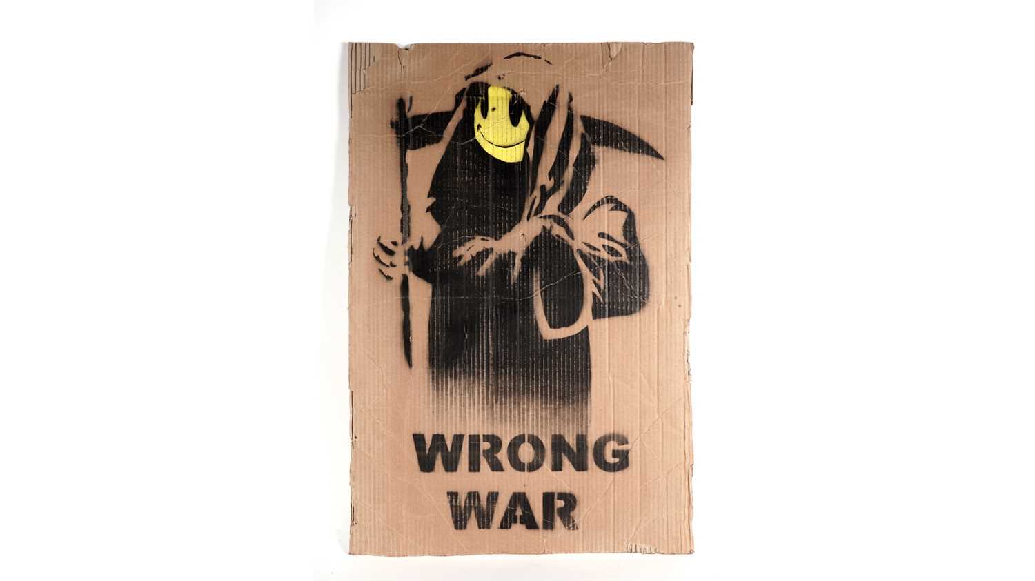 Lot 703 - BANKSY - "Grim Reaper" / WRONG WAR Anti-Iraq